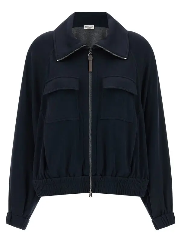 Brunello Cucinelli Shiny Zipper Pull' Sweatshirt