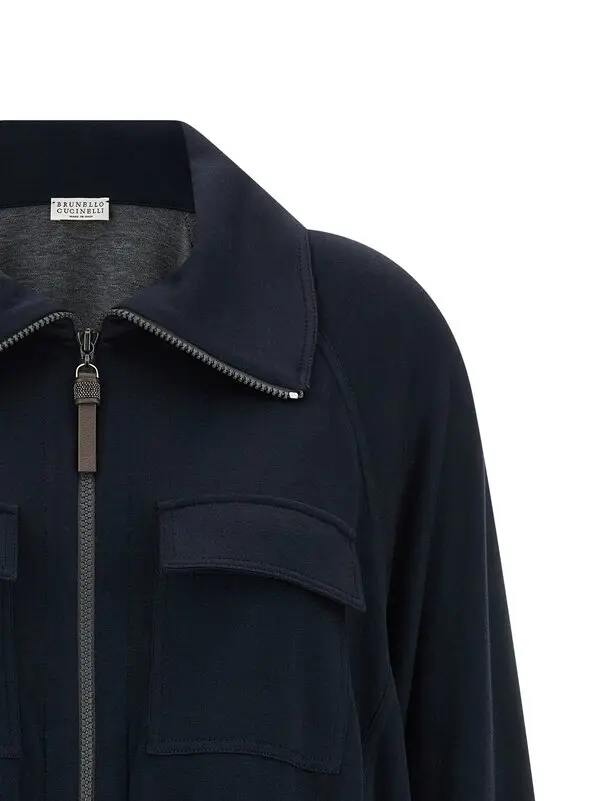 Brunello Cucinelli Shiny Zipper Pull' Sweatshirt