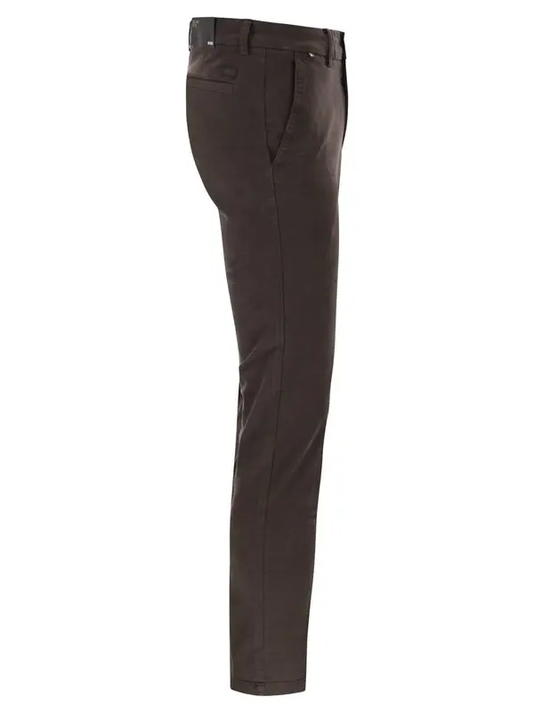 BOSS Slim Fit Stretch Cotton Chino Trousers - Brown