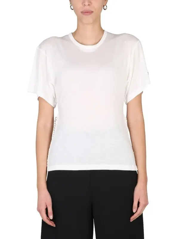 Stella McCartney T-shirt With Chain Detail - Cream