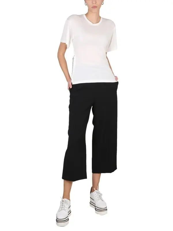 Stella McCartney T-shirt With Chain Detail - Cream