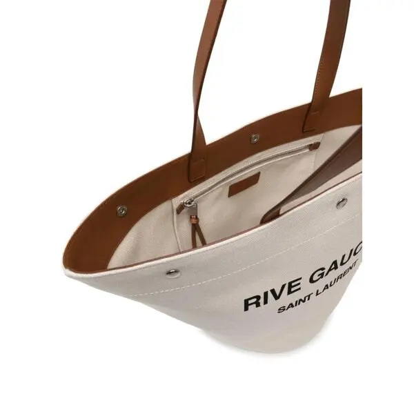 Saint Laurent Neutrals Tote Bags