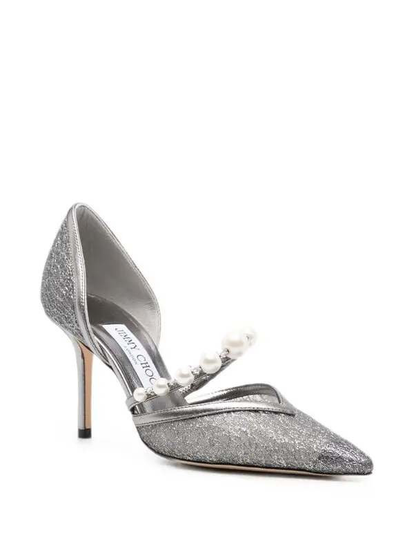 JIMMY CHOO Aurelie Glittered Pumps