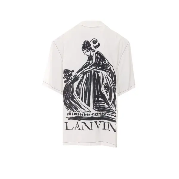 LANVIN Shirt With Mother And Daughter Print On The Back