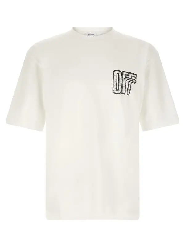 Off-White Motion Arrow Skate' T-shirt - White
