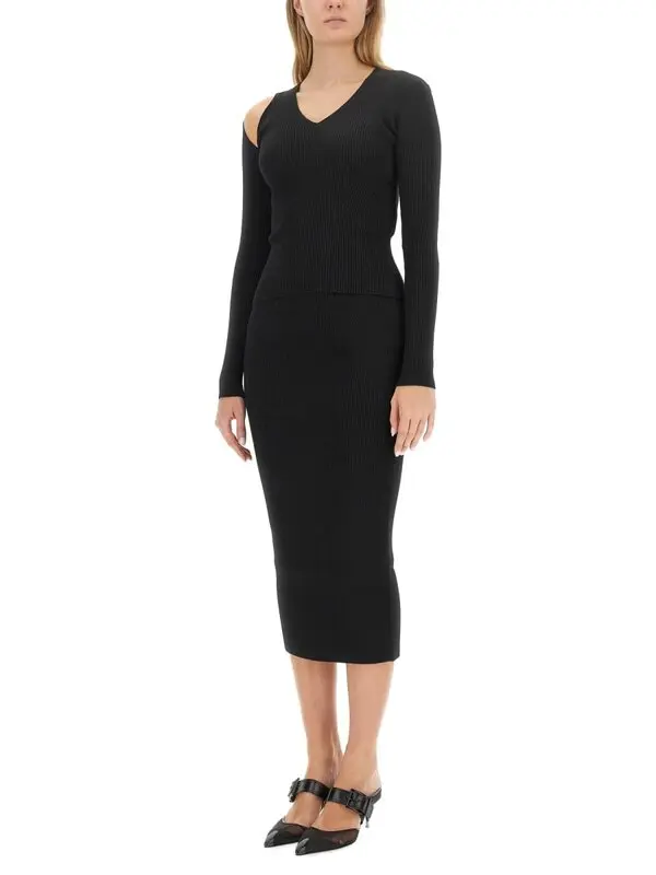 Alexander McQueen Cut Out Knit Top