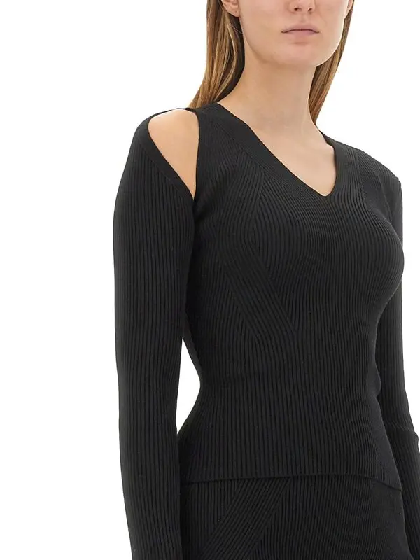 Alexander McQueen Cut Out Knit Top