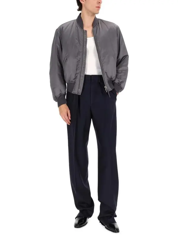 TOM FORD Silk Bomber Jacket - Gray