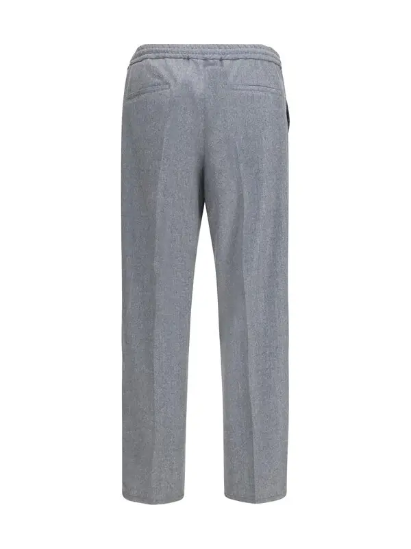 Brunello Cucinelli Virgin Wool Pants - Gray