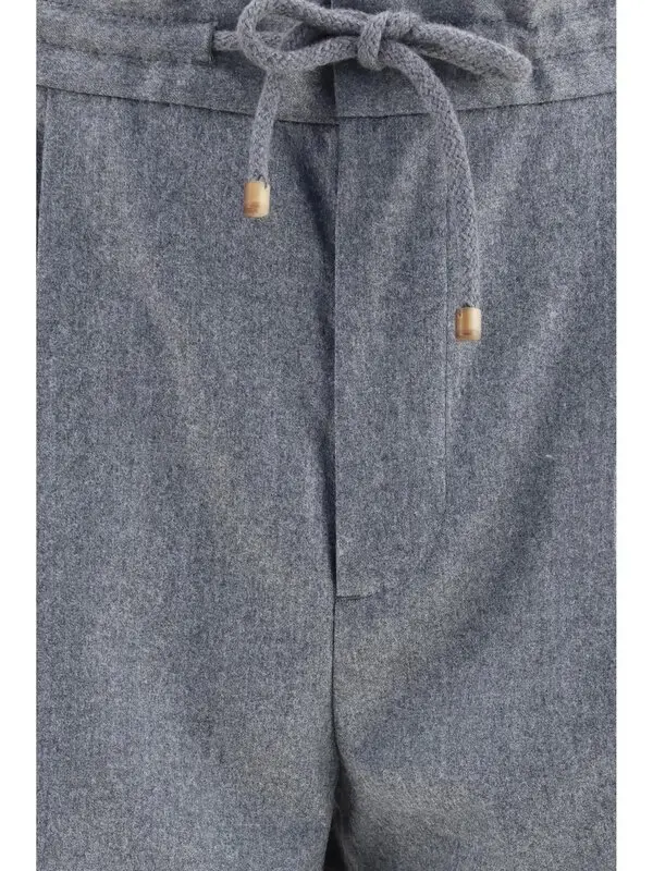 Brunello Cucinelli Virgin Wool Pants - Gray