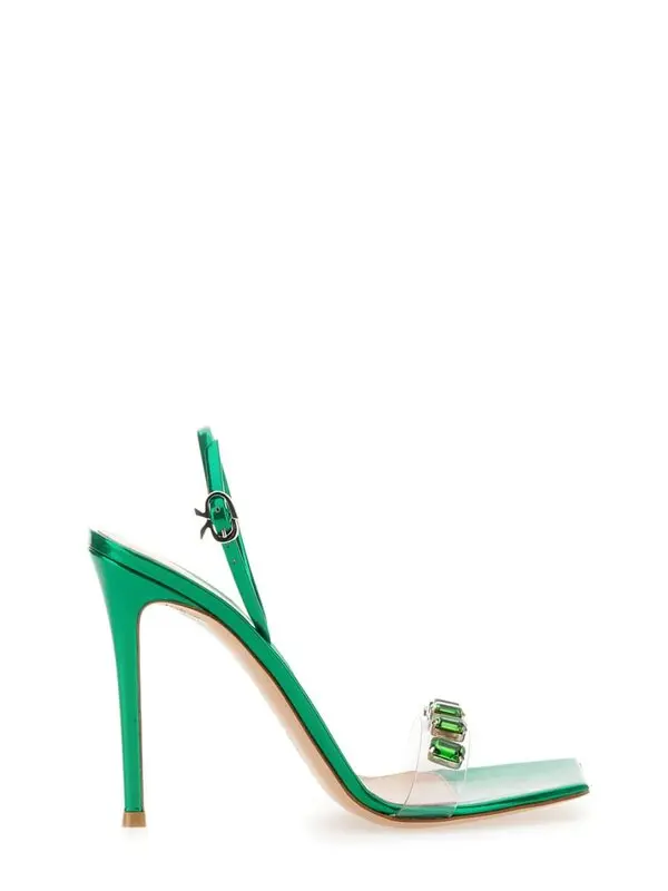 GIANVITO ROSSI Candy Ribbon Sandal - Green