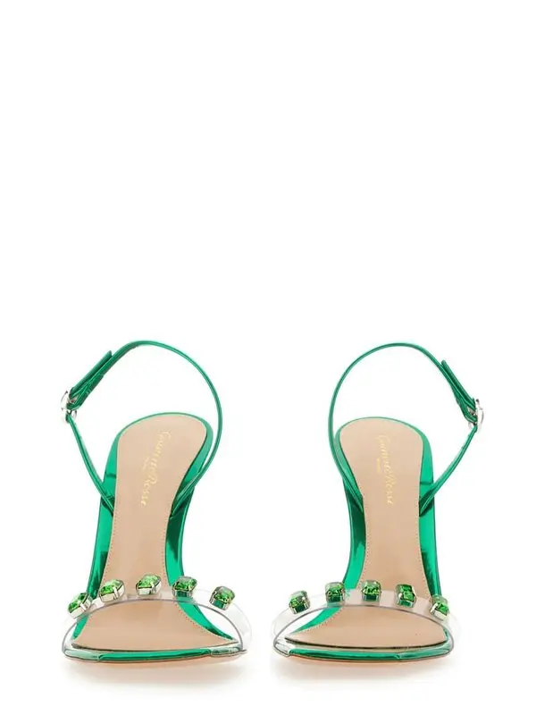 GIANVITO ROSSI Candy Ribbon Sandal - Green