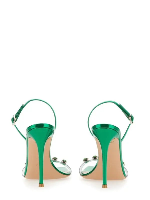GIANVITO ROSSI Candy Ribbon Sandal - Green