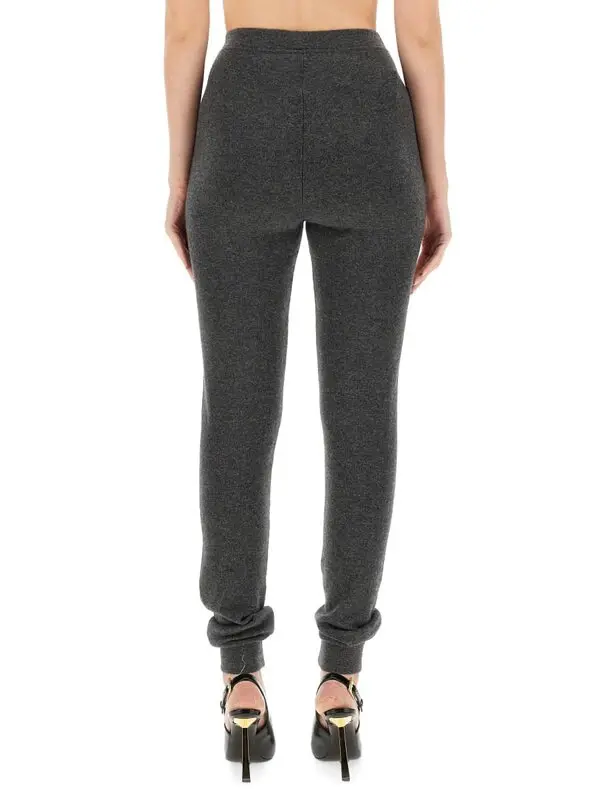 Saint Laurent High Waist Leggings - Gray