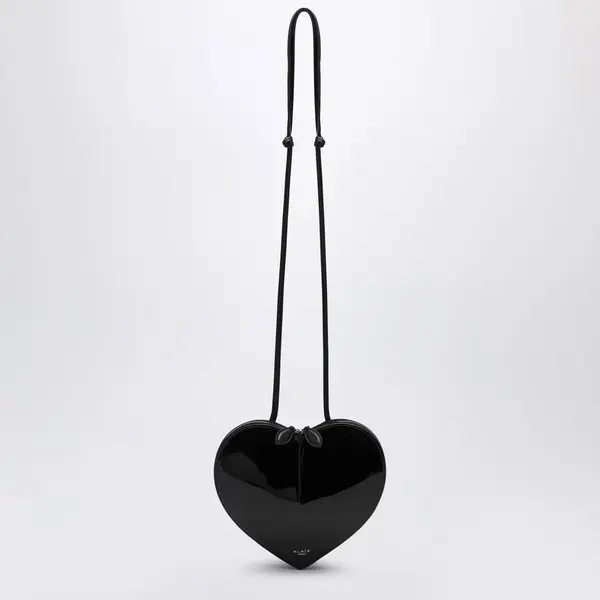 Alaïa Le Coeur Patent Leather Bag - Black