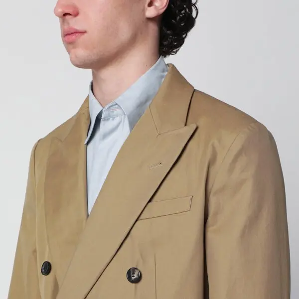 Dries Van Noten Camel Double-breasted Jacket