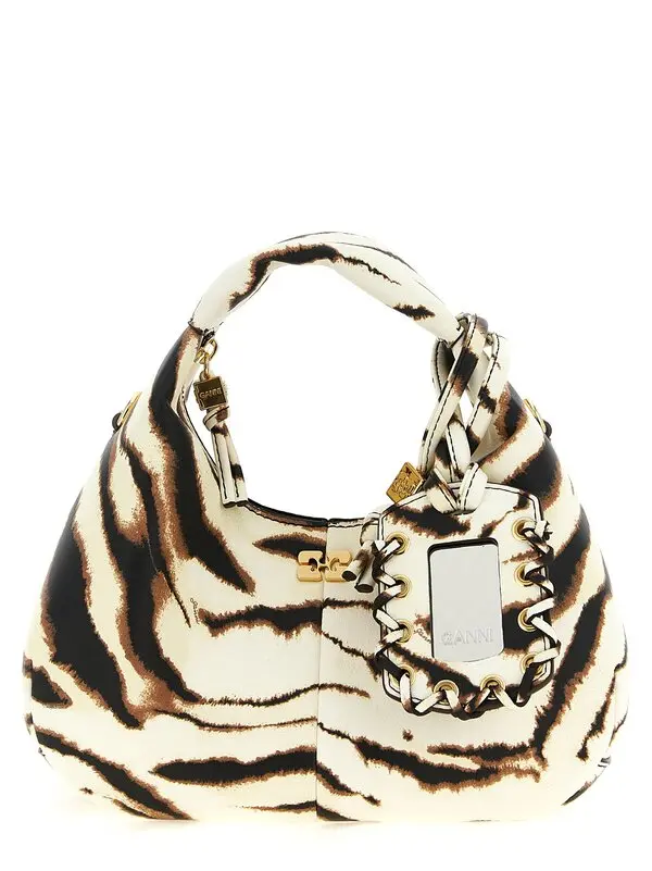 GANNI Mini Hobo Zebra' Handbag - Multicolor