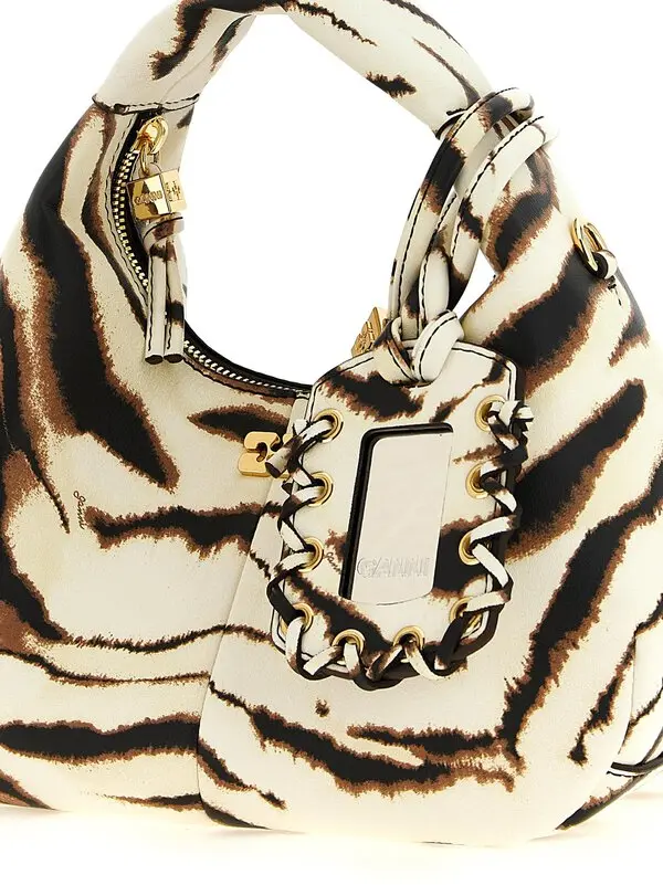 GANNI Mini Hobo Zebra' Handbag