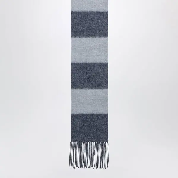 Miu Miu Striped Scarf In Mohair Blend