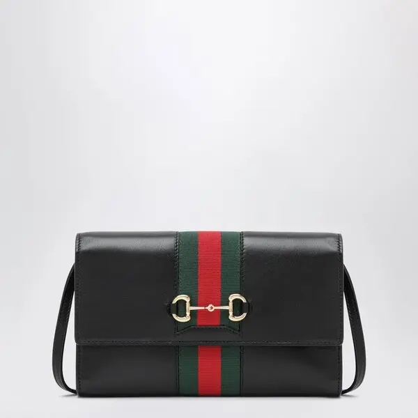 Gucci Horsebit Web Wallet With Strap
