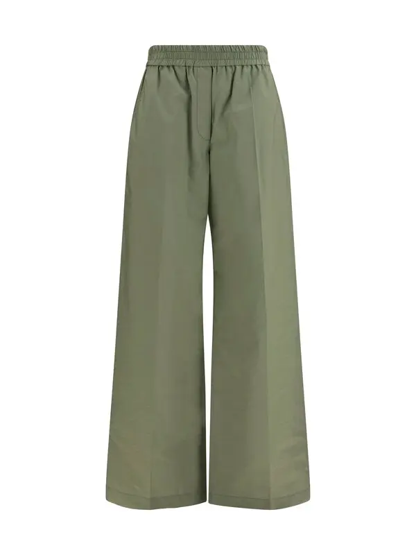 Brunello Cucinelli Pants With Elasticated Waist - Green