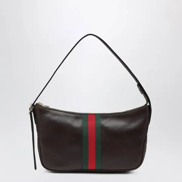 Gucci Small Lunetta Leather Bag - Brown