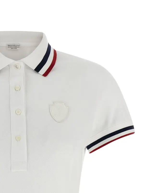 Brunello Cucinelli Logo Embroidery Tennis Dress - White