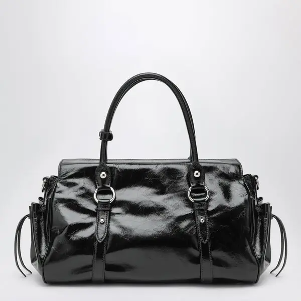 Miu Miu Large Top-handle Bag In Glossy Leather