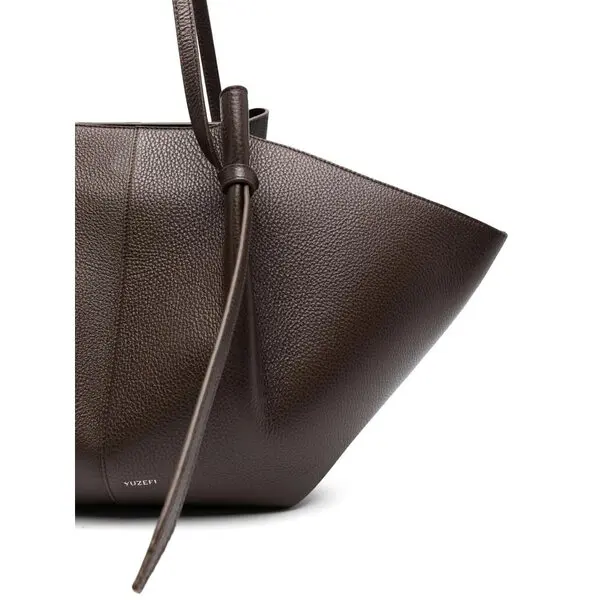 Yuzefi Leather Tote - Brown