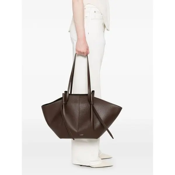 Yuzefi Leather Tote - Brown