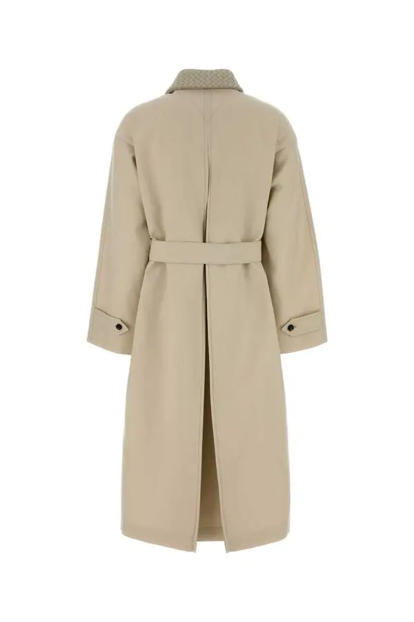 Bottega Veneta Embroidered Wool Blend Trench Coat - Multicolor