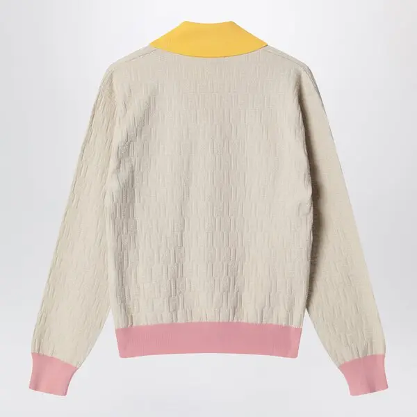 Fendi Light Beige Cotton And Silk Jumper