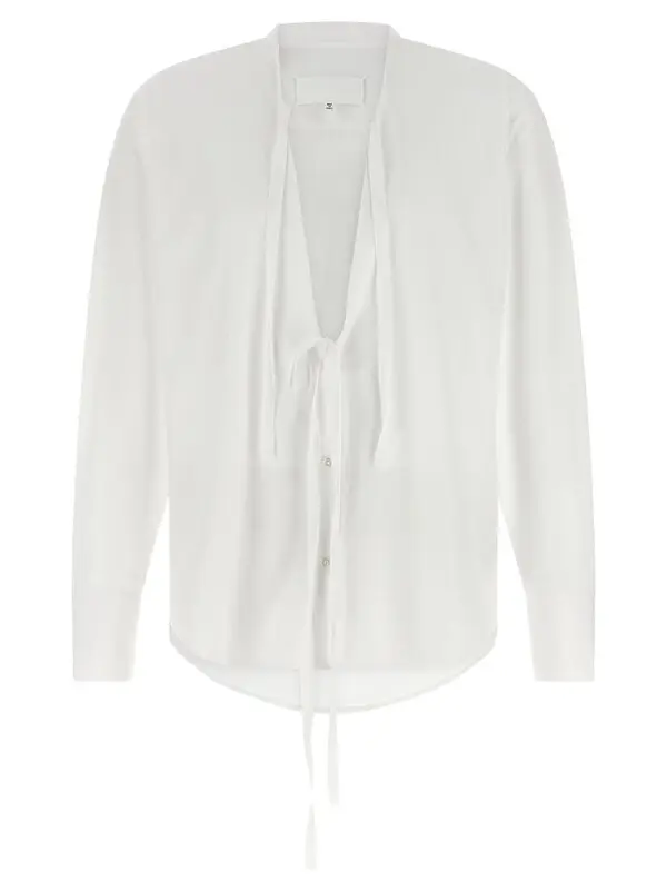MAISON MARGIELA Raw Cut Hem Shirt - White