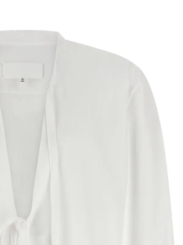 MAISON MARGIELA Raw Cut Hem Shirt - White