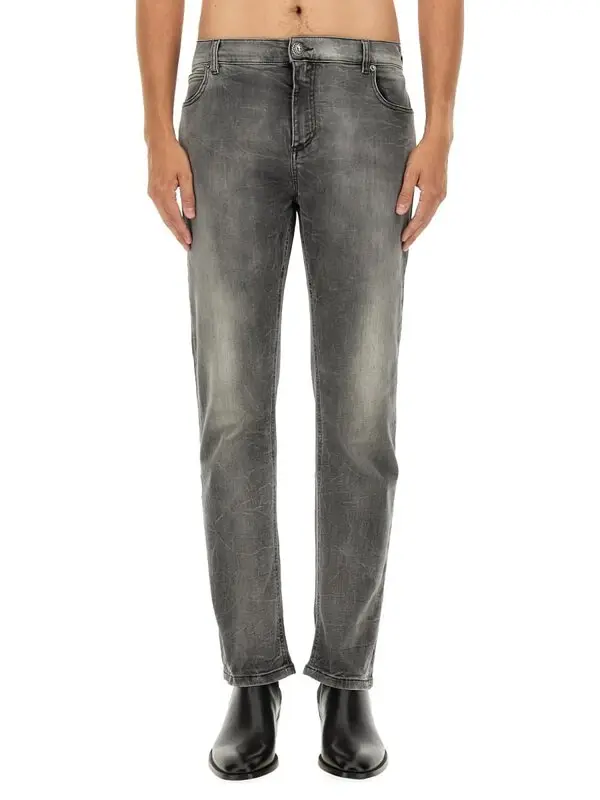 Balmain Regular Fit Jeans - Gray