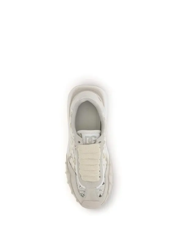 Dolce & Gabbana Leather And Lace Sneakers - Multicolor