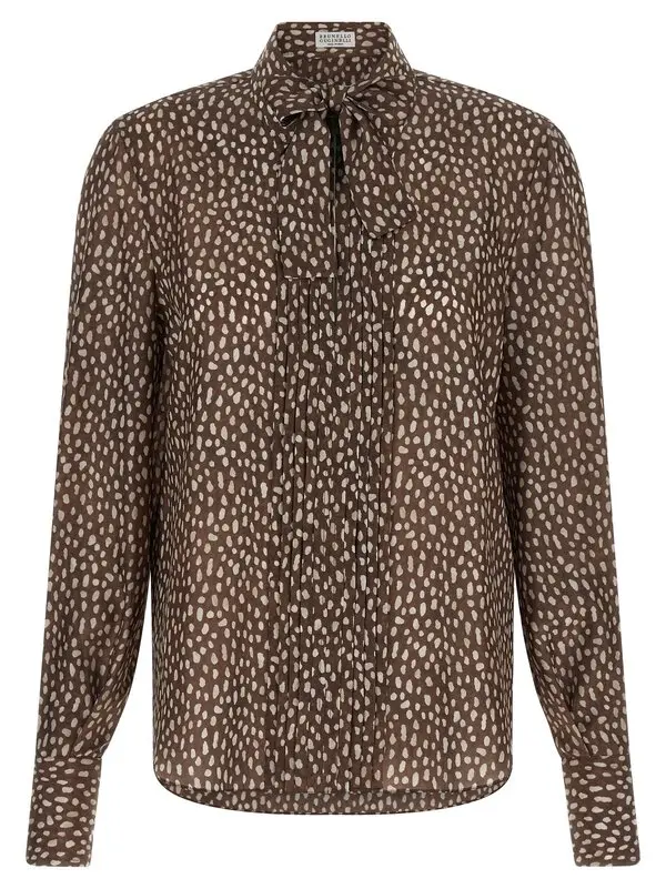 Brunello Cucinelli Lavallière Collar Shirt