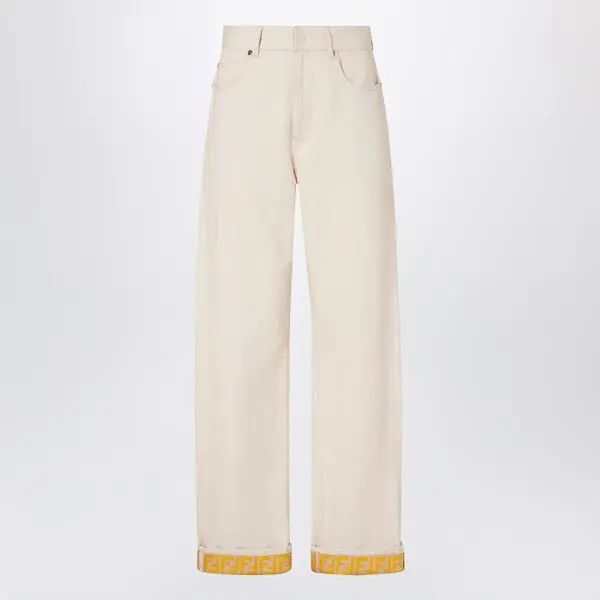 Fendi Denim Trousers - Yellow