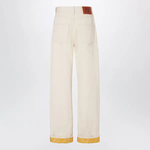 Fendi Denim Trousers - Yellow