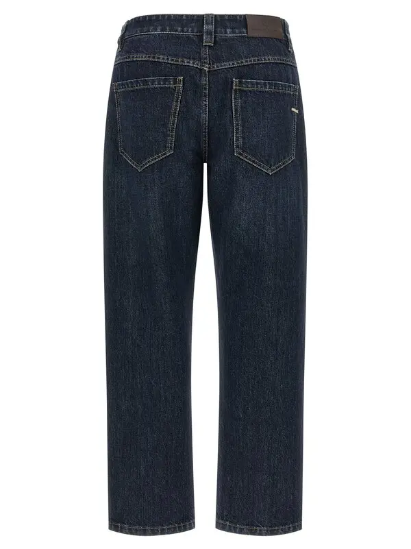 Brunello Cucinelli Shiny Bartack' Jeans