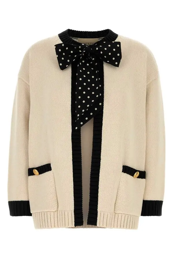 Valentino Garavani Cotton Blend Cardigan - Brown