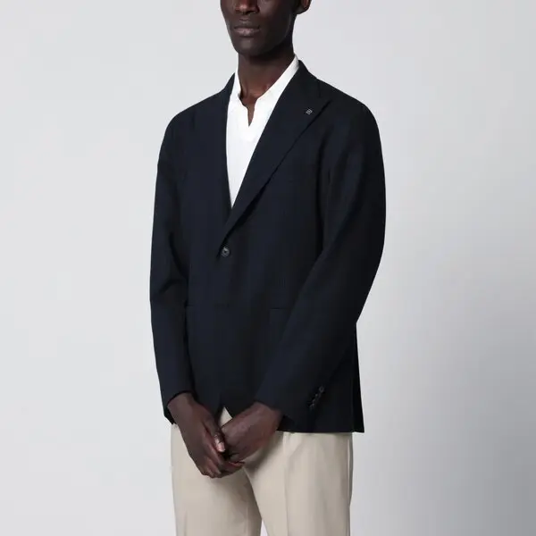 Tagliatore Single-breasted Textured Wool Jacket