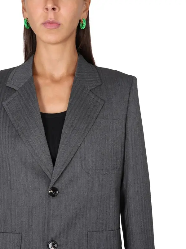 Bottega Veneta Chevron Pattern Jacket