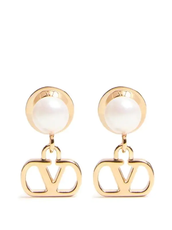 Valentino Garavani Vlogo Signature Pearl Earrings - Multicolor