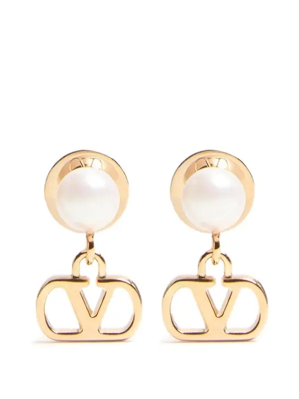 Valentino Garavani Vlogo Signature Pearl Earrings - Multicolor