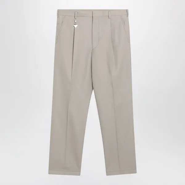 Prada Sand-colored Cotton Trousers - Cream