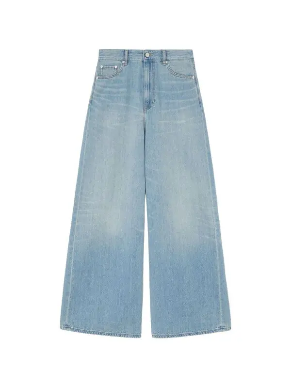 GANNI Cotton Denim Jeans - Multicolor