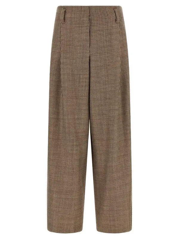 Brunello Cucinelli Lamé Trousers - Brown