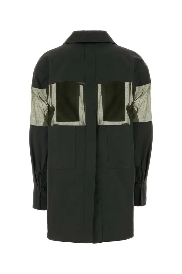 Fendi Olive Cotton Blend Jacket