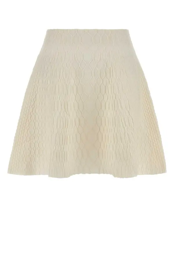 Balmain Knit Skirt - White